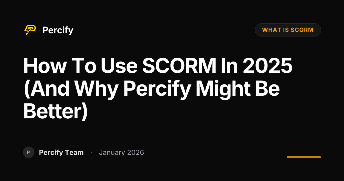 How to Use SCORM in 2025 (and Why Percify Might Be Better) | Percify Blog